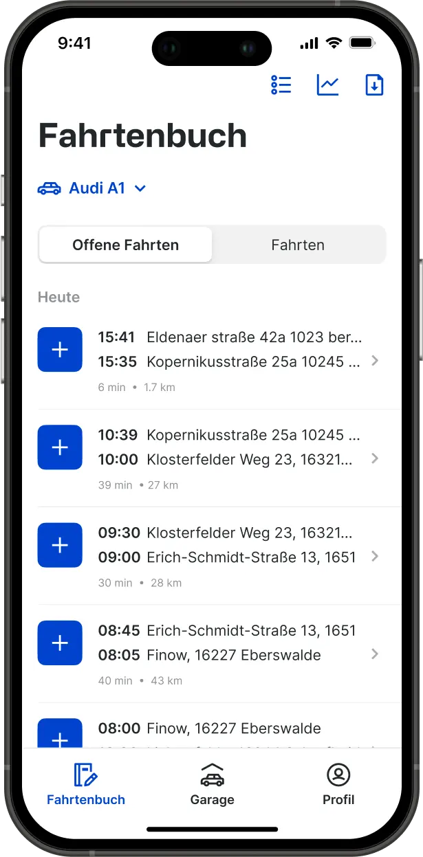 Fahrtenbuch App von Vimcar – Steuern sparen, einfach & sicher